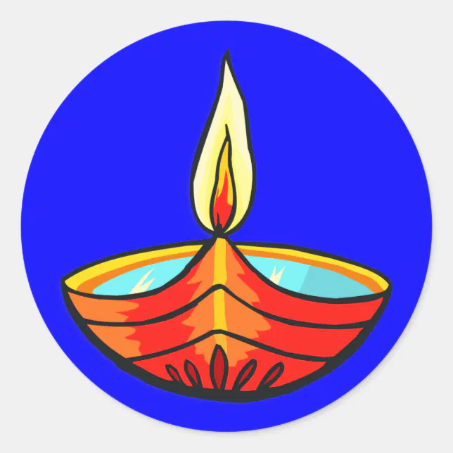 Diwali Festival Lights Classic Round Sticker | Zazzle