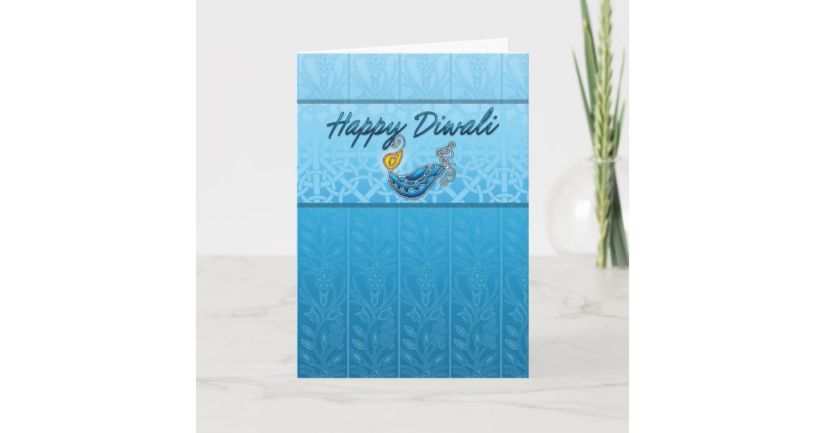 Diwali Greeting Card With Lamp | Zazzle