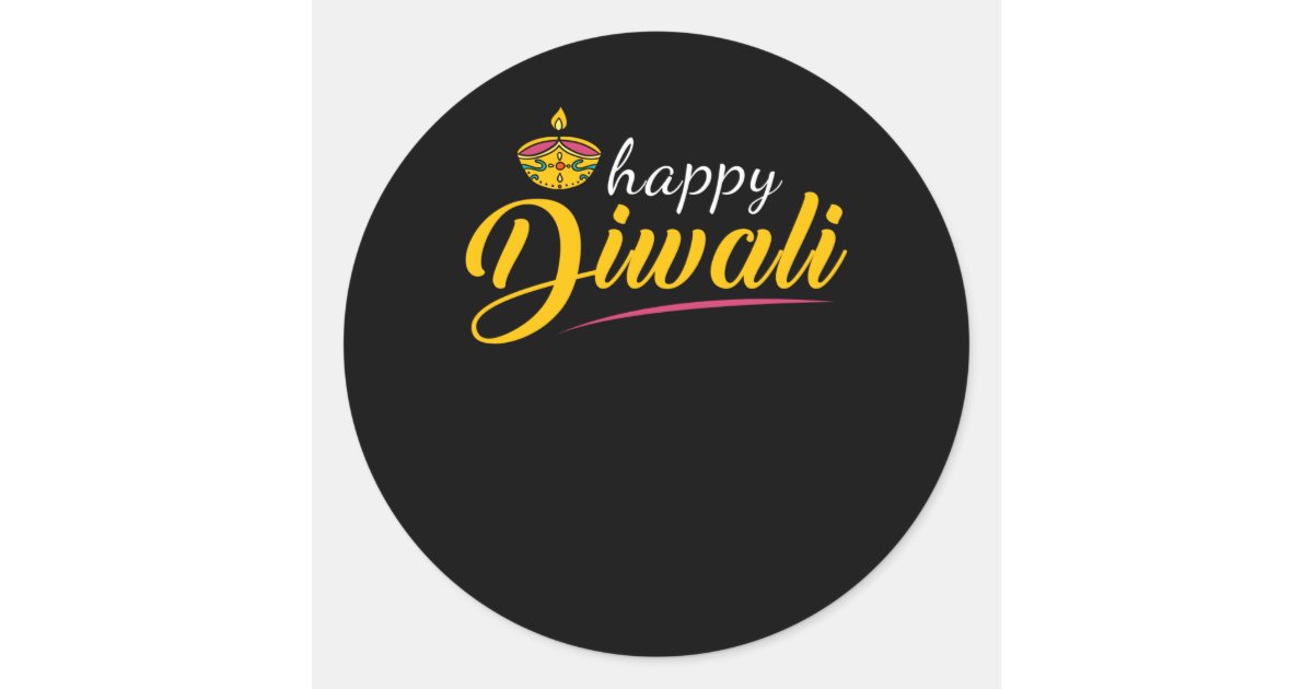 Diwali Happy Diwali Classic Round Sticker | Zazzle