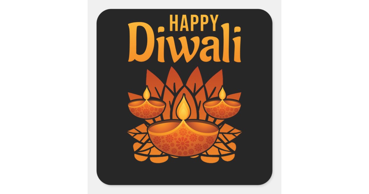 Diwali Happy Diwali Square Sticker | Zazzle
