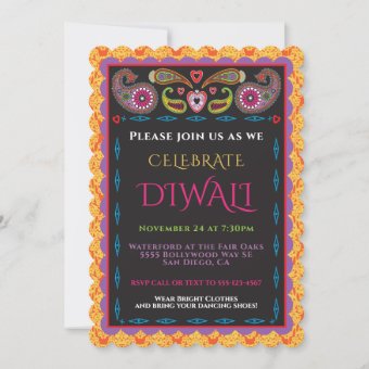 Diwali Indian Party Invitation | Zazzle