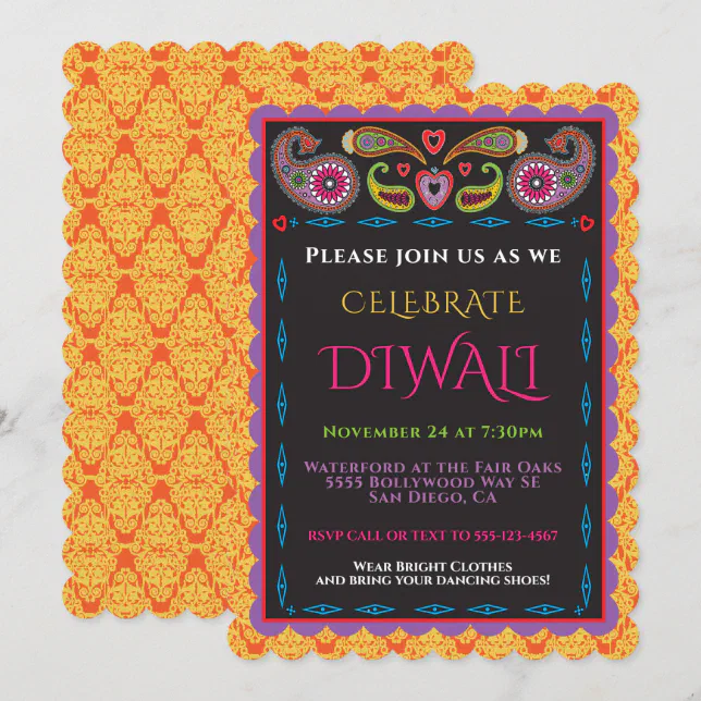 Diwali Indian Party Invitation | Zazzle