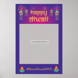 Diwali Party Prop for Photo Booth Poster | Zazzle