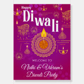 Diwali party welcome as Diwali Dinner welcome sign | Zazzle
