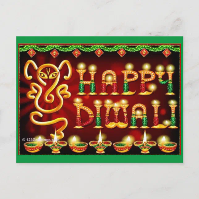 Diwali Postcard | Zazzle