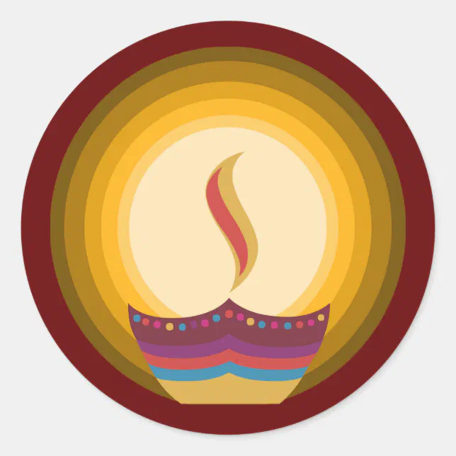 Diwali: The Festival of Lights Hindu Classic Round Sticker | Zazzle
