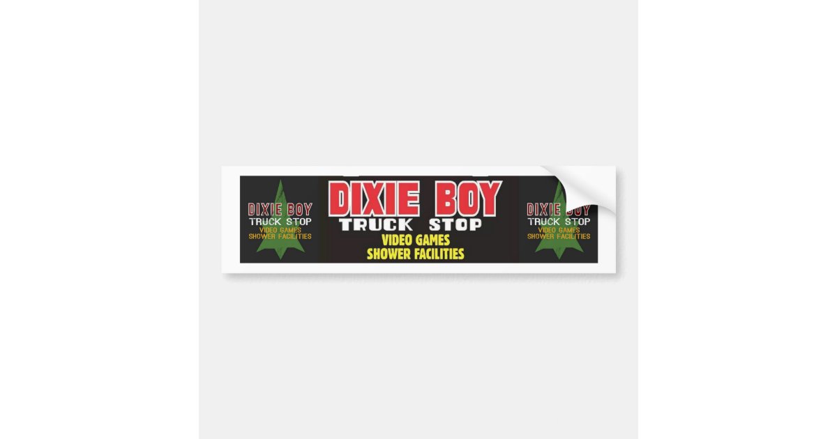 Dixie Boy Truck Stop Bumper Sticker | Zazzle