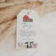 DIXIE Country Red Barn Farm Animal Baby Shower Gift Tags | Zazzle