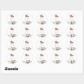 DIXIE Cute Country Red Barn Baby Animals Classic Round Sticker | Zazzle