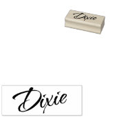 Dixie name cursive script signature rubber stamp | Zazzle