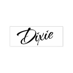 Dixie name cursive script signature rubber stamp | Zazzle