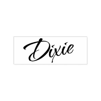 Dixie name cursive script signature rubber stamp | Zazzle