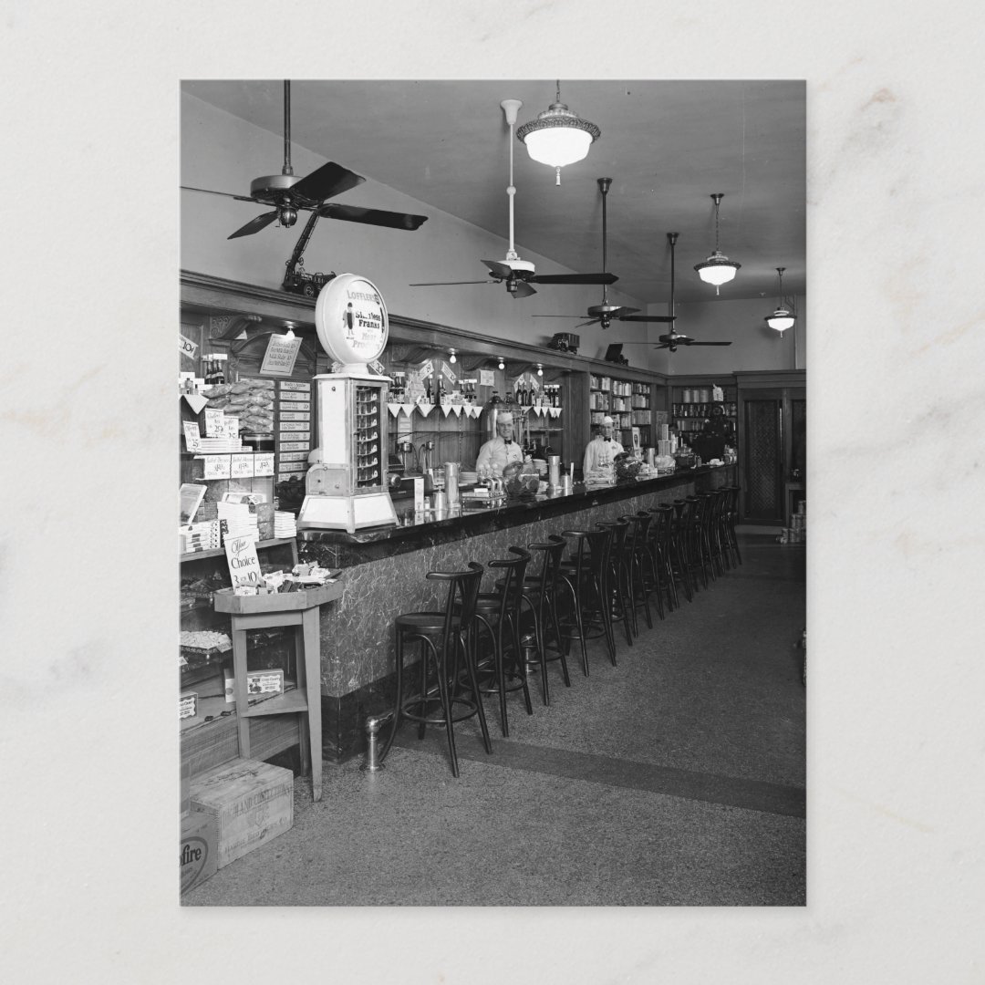 Dixie Soda Fountain, 1920s Postcard | Zazzle