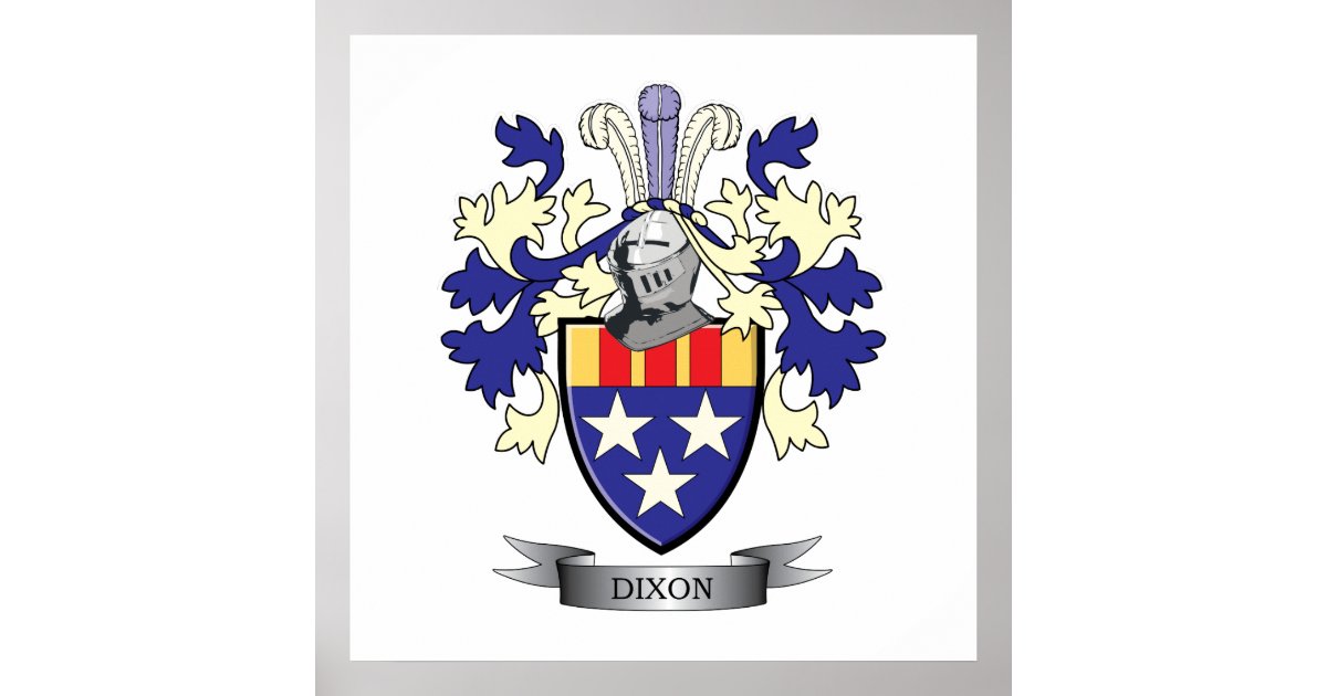 Dixon Family Crest Coat of Arms Poster | Zazzle
