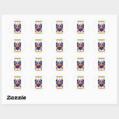 DIXON FAMILY CREST - DIXON COAT OF ARMS CLASSIC ROUND STICKER | Zazzle