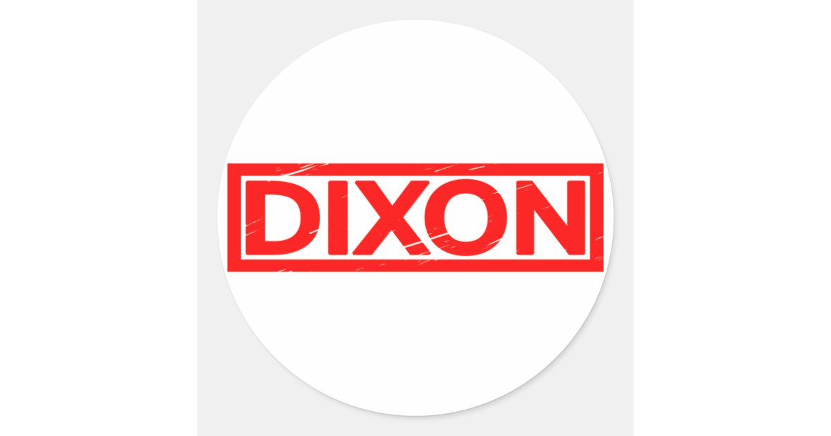 Dixon Stamp Classic Round Sticker | Zazzle
