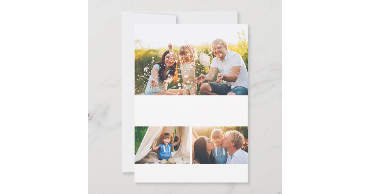 DIY 5x7 3 Photo Collage Template | Zazzle