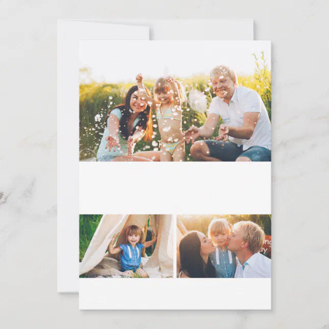 DIY 5x7 3 Photo Collage Template | Zazzle