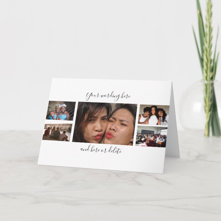 DIY 7 photo graduation friends family custom Card | Zazzle.com