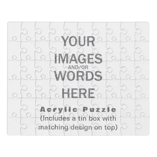 DIY - Acrylic Puzzle with Matching Tin | Zazzle