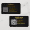 diy advanced qr code website gold Front And Back Business Card | Zazzle