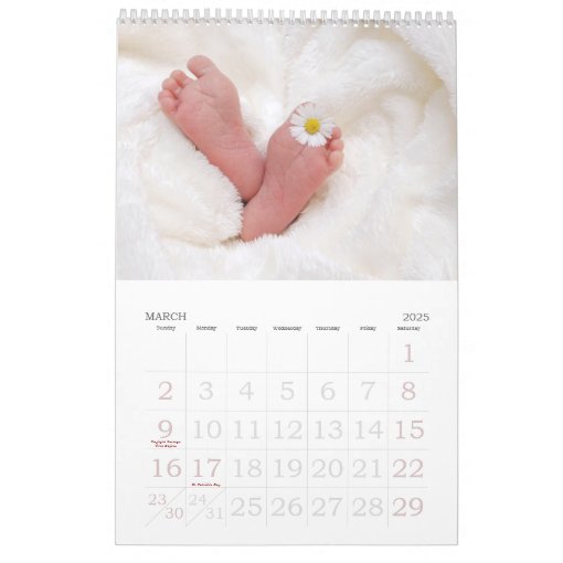 DIY baby custom photo first year keepsake Calendar | Zazzle