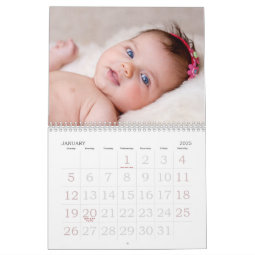 DIY baby photo first year new parents keepsake Calendar | Zazzle