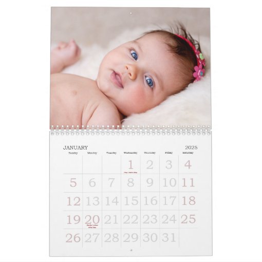 DIY baby photo first year new parents keepsake Calendar | Zazzle