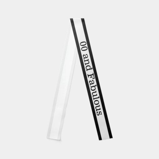 DIY birthday age and wording black white stripe Sash | Zazzle