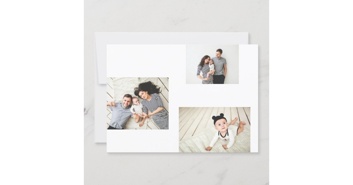 DIY Blank 3 photo 5x7 Photo Collage Template | Zazzle