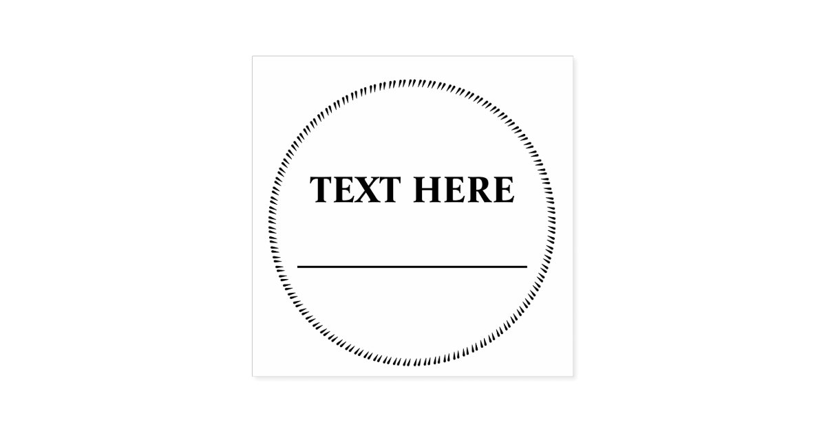 DIY business document round date signature Self-inking Stamp | Zazzle