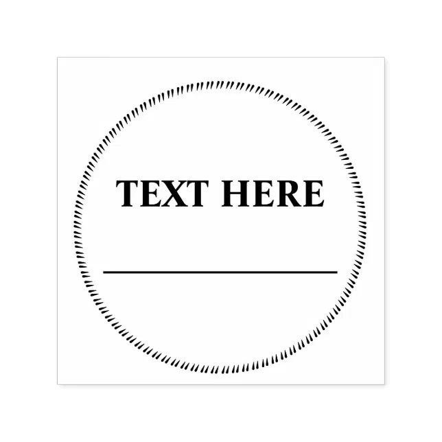 DIY business document round date signature Self-inking Stamp | Zazzle