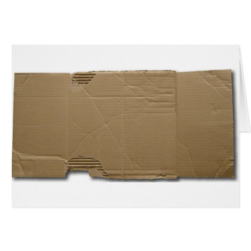 DIY cardboard sign Greeting Card | Zazzle