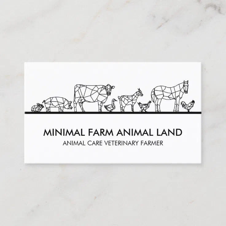 DIY Chicken Duck Cow Pig Family Farm Business Card | Zazzle