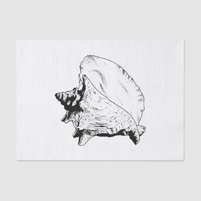 DIY Color Beach Theme - Conch She’ll - Black Tissue Paper | Zazzle