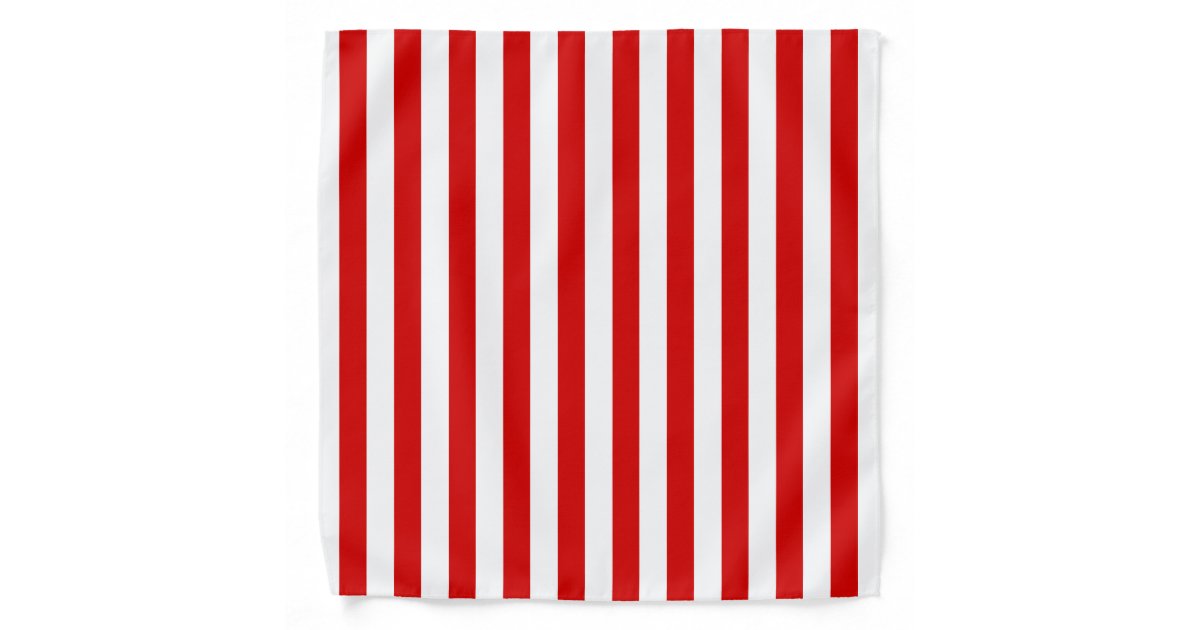 DIY Colors Classic Red and White Stripe Pattern Bandana | Zazzle