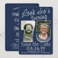 DIY Colors • Look Who's 75 Birthday Party 2 Photo Save The Date | Zazzle