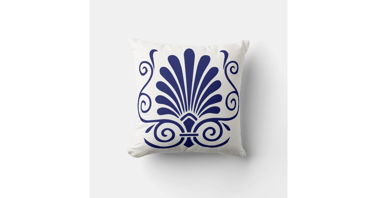 DIY Colors Vintage look art deco plume pattern Throw Pillow | Zazzle