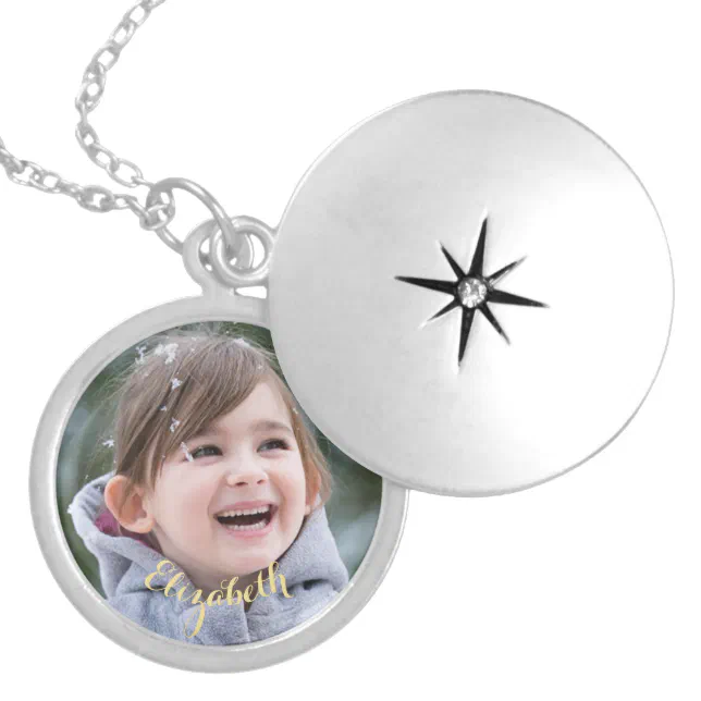 DIY Create Custom Personalized Silver Plated Photo Locket Necklace | Zazzle
