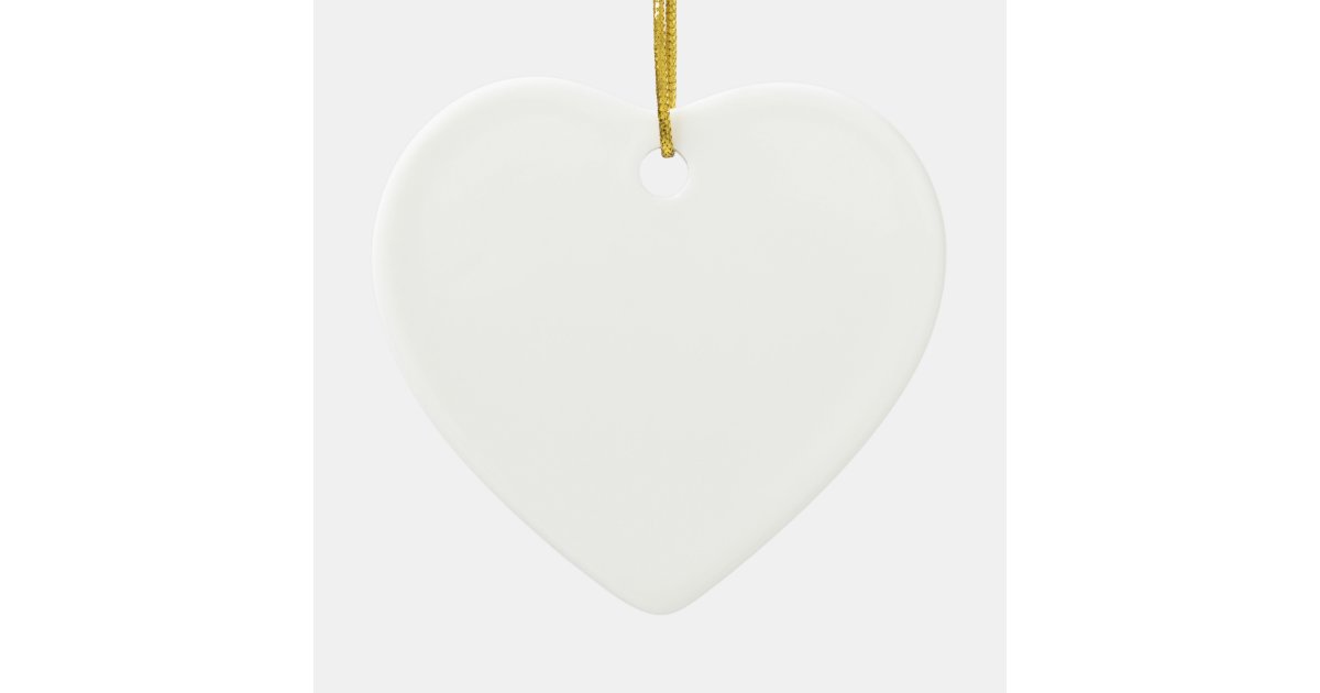 DIY Create your own heart shaped ornament | Zazzle