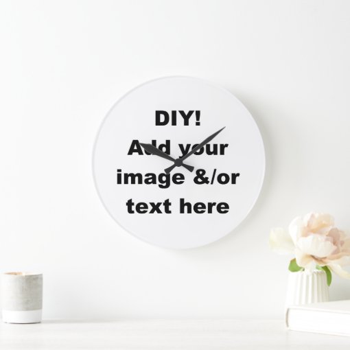 DIY Create Your Own Home Decor Wall Clock | Zazzle