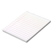 DIY CUSTOM NOTEBOOK PAPER BLOCK, COLOR THIN LINES NOTEPAD | Zazzle