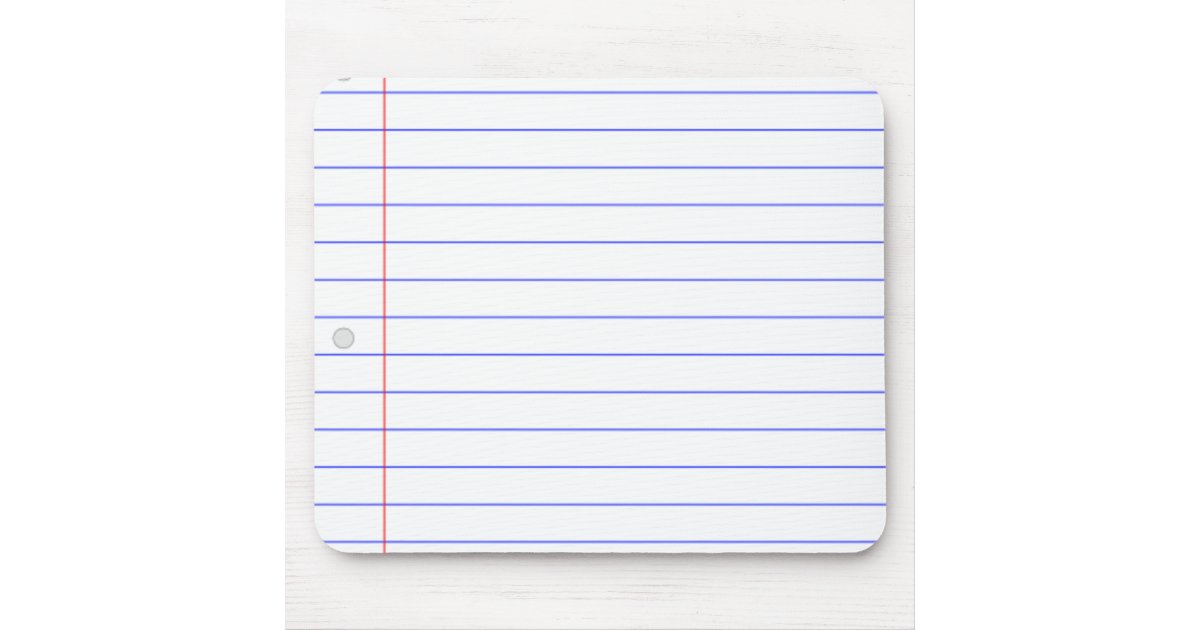 DIY CUSTOM NOTEBOOK PAPER BLOCK WITH THIN LINES MOUSE PAD | Zazzle