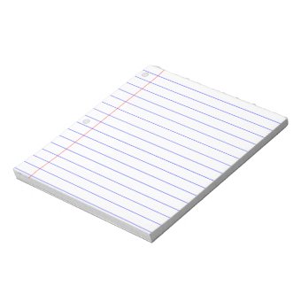 DIY CUSTOM NOTEBOOK PAPER BLOCK WITH THIN LINES NOTEPAD | Zazzle