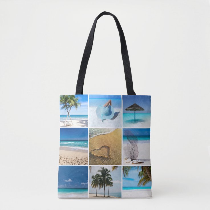 DIY Custom Photo Collage Tote Bag | Zazzle
