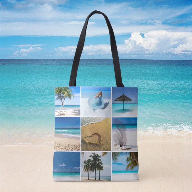 DIY Custom Photo Collage Tote Bag | Zazzle