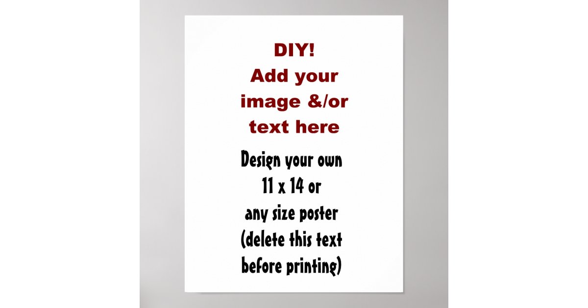 DIY Custom Poster You Design Yourself | Zazzle