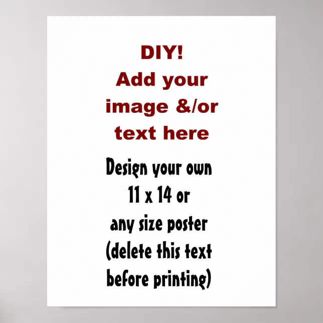 DIY Custom Poster You Design Yourself | Zazzle