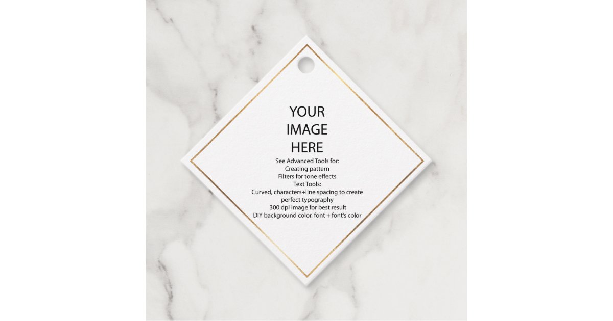 DIY Custom Small Square Hang Tags | Zazzle