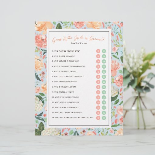 DIY Customize Your Bridal Shower Game with Photo | Zazzle